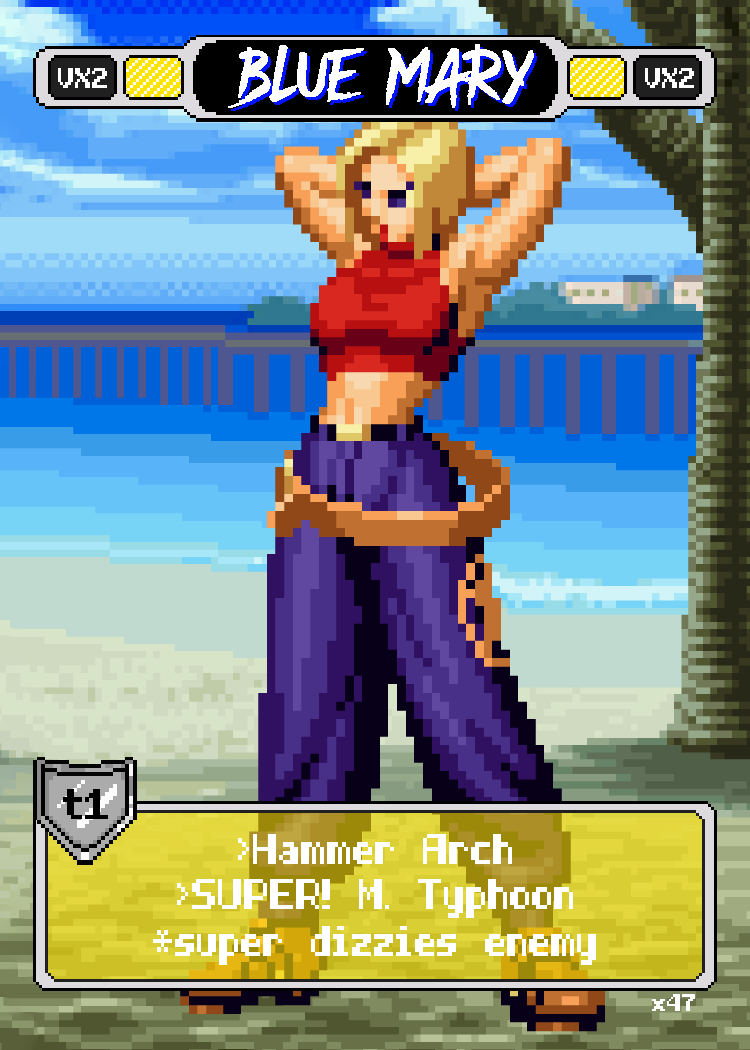 Blue Mary Hula Hoop - Pixel Vixen #47 – Pixel X